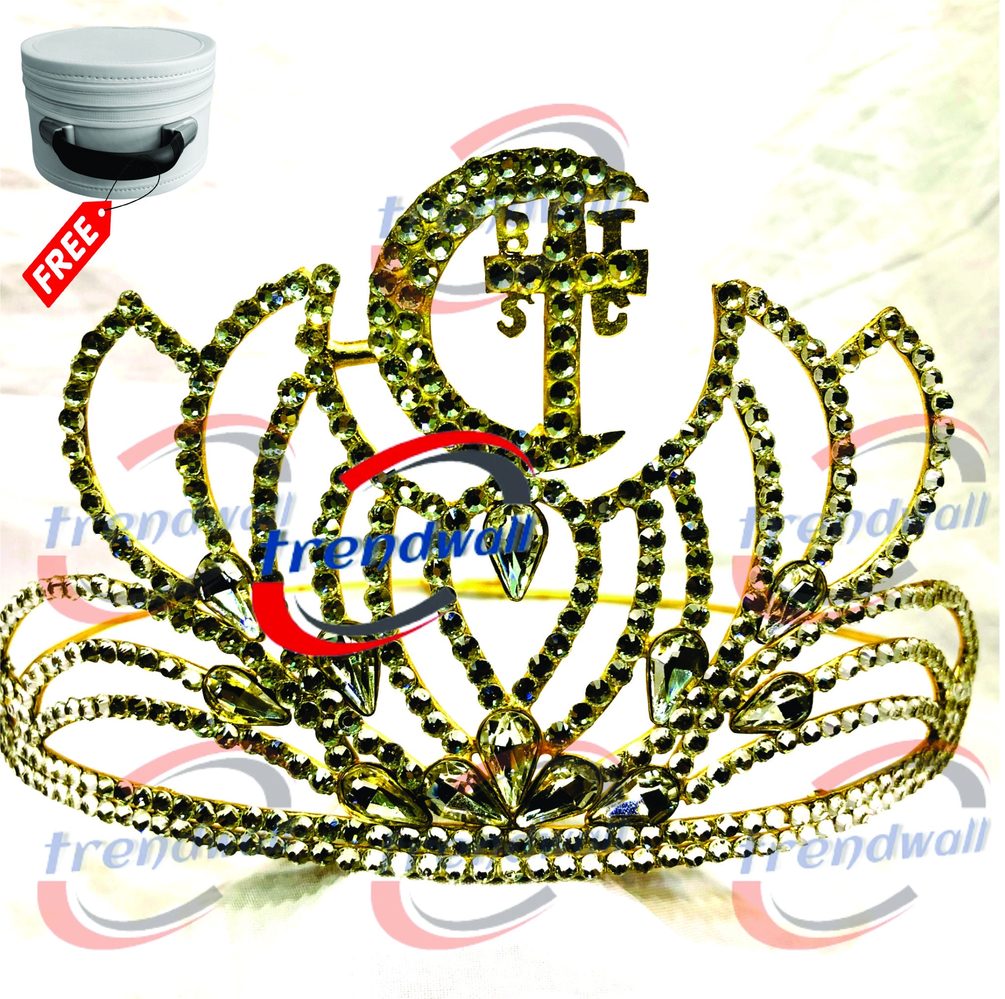 Masonic Knight Templar BTSC Crown in Gold Tone With Rhinestone ...