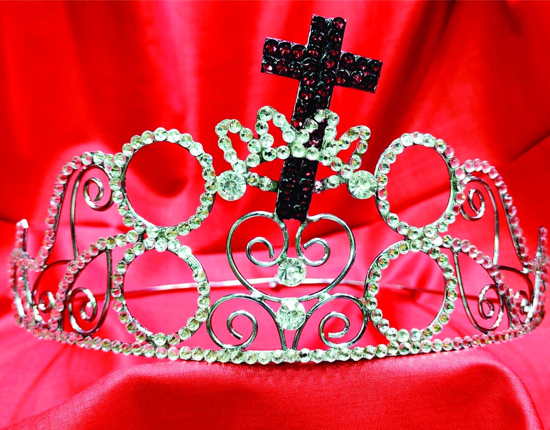 Knight Templar Crown in Silver Tone With Rhinestone Beautiful Style ...