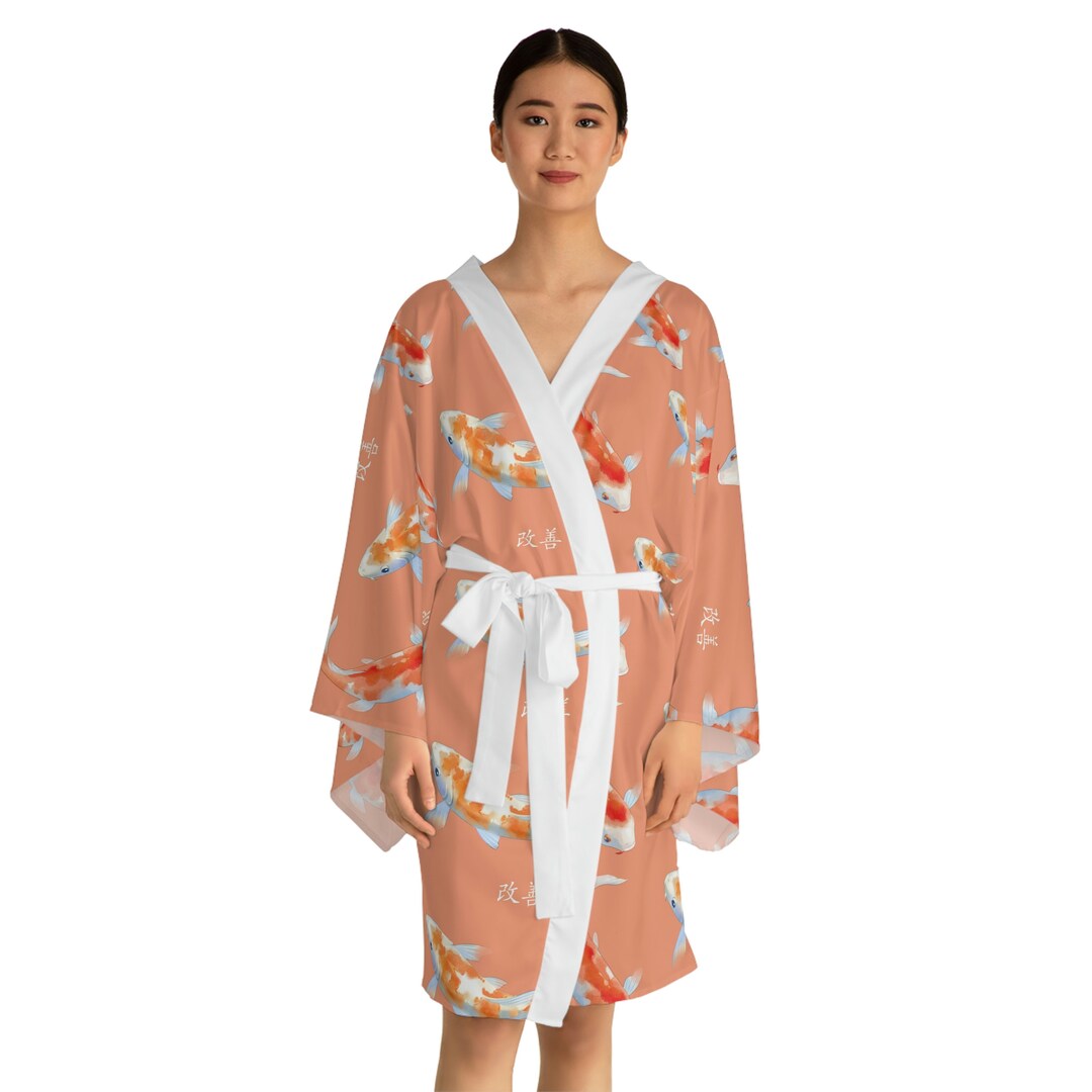 Classy Koi Fish Long Sleeve Kimono Robe (AOP) - Etsy