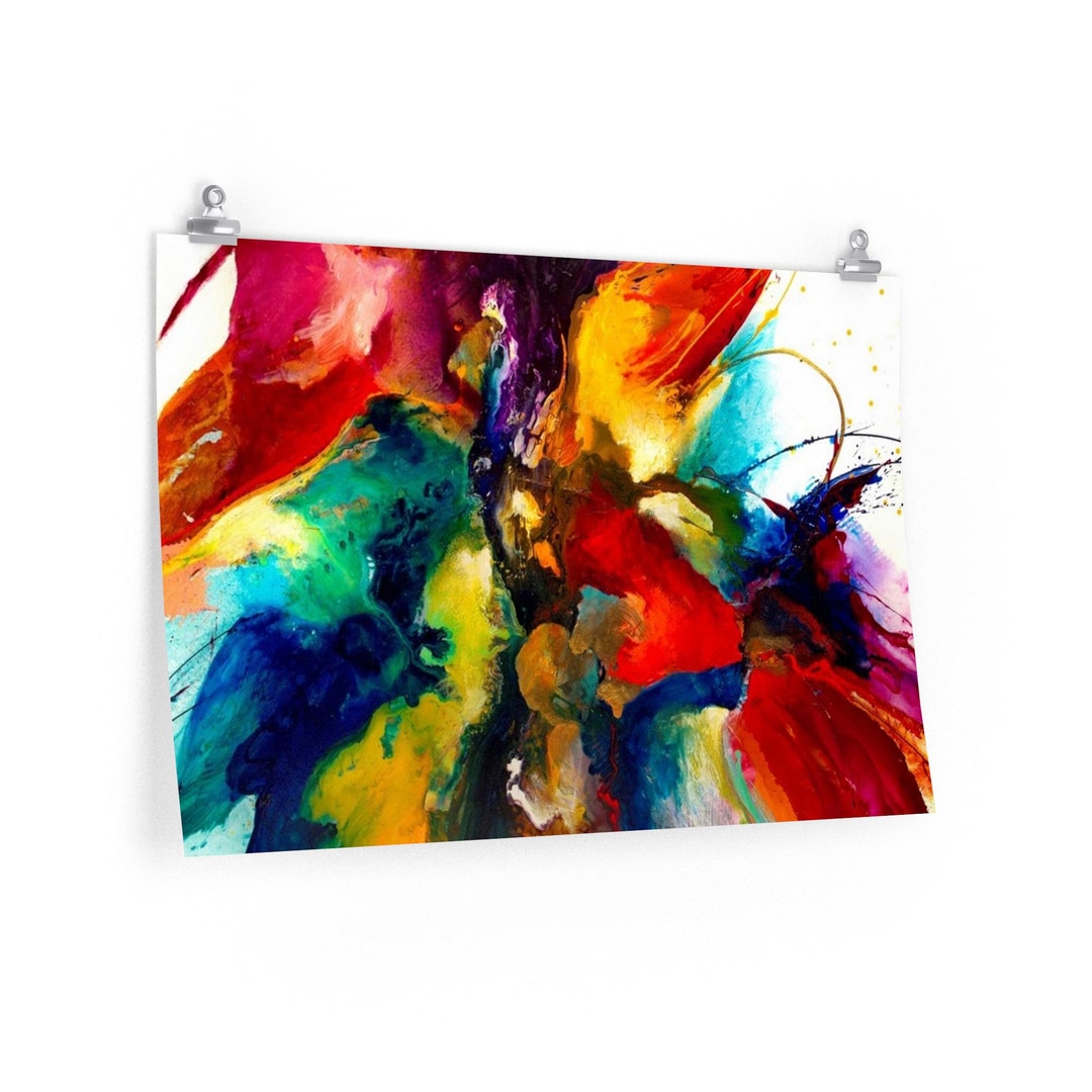 Modern Splash of Color Art Premium Matte Horizontal Posters Decor Gift ...