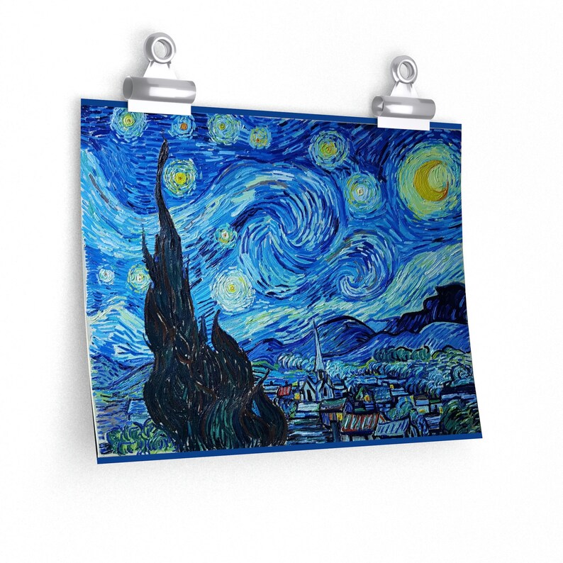 Starry Night Van Gogh Premium Matte Horizontal Posters - Etsy