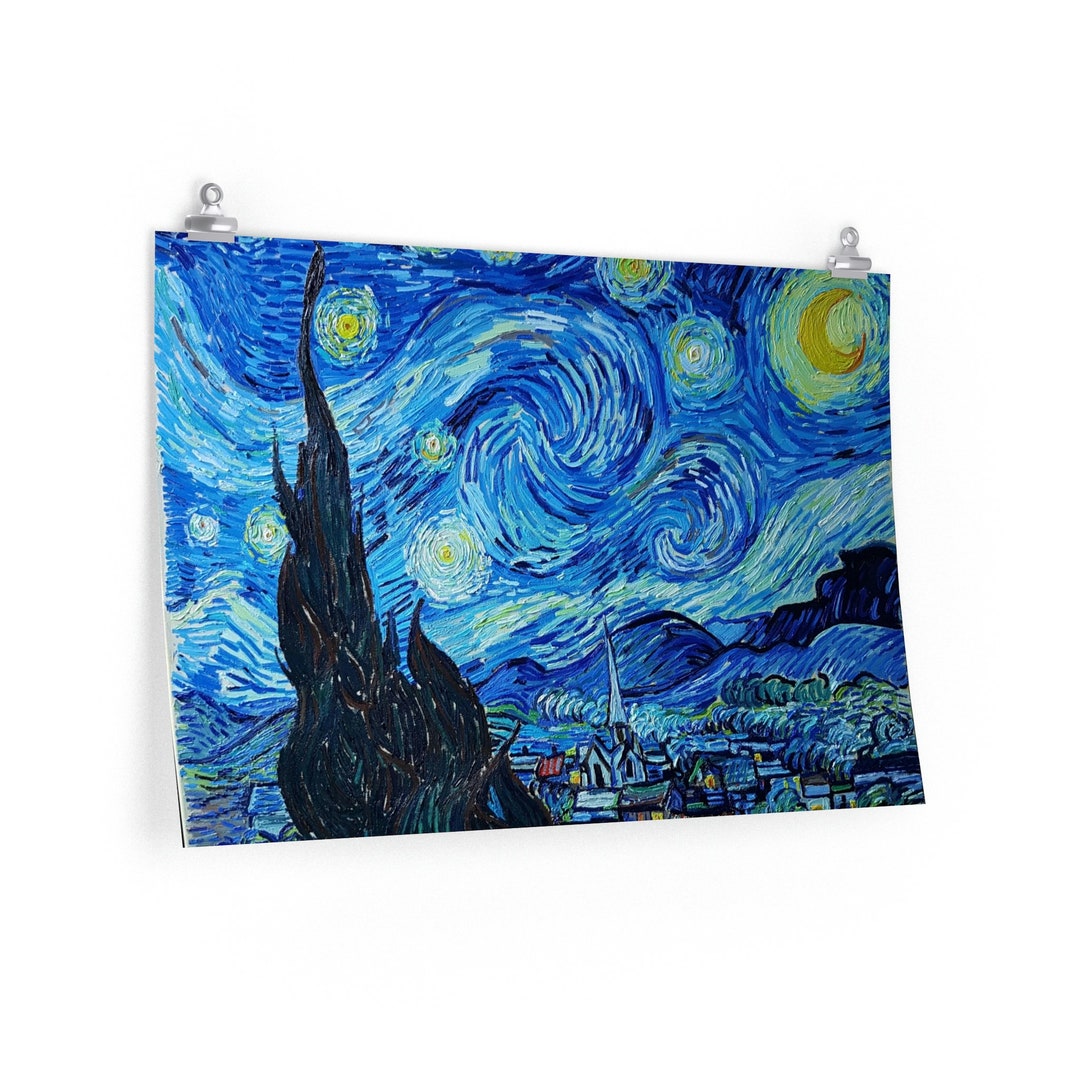Starry Night Van Gogh Premium Matte Horizontal Posters - Etsy