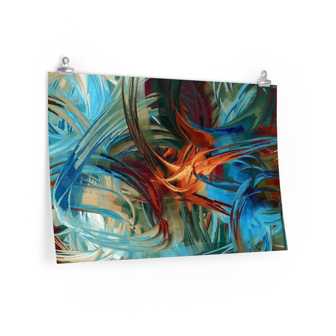 Abstract Swirls of Color Premium Matte Horizontal Posters Fine Art ...