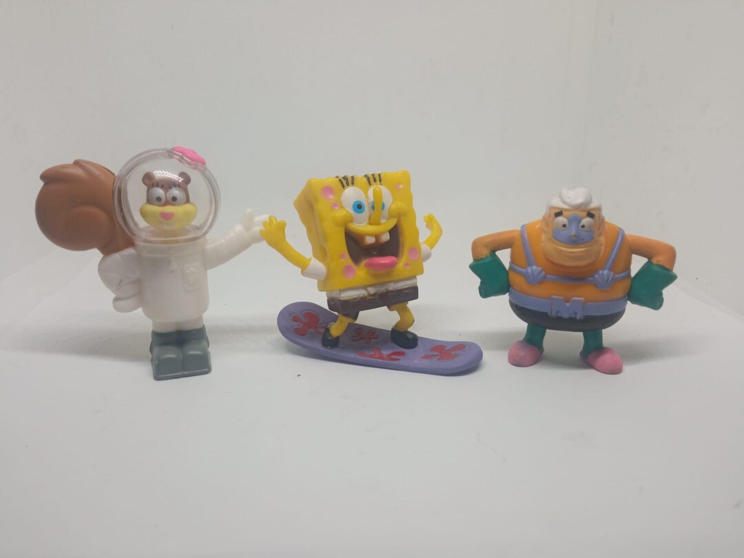 3 Cute PVC Rubber SPONGEBOB Collectible Figures. - Etsy