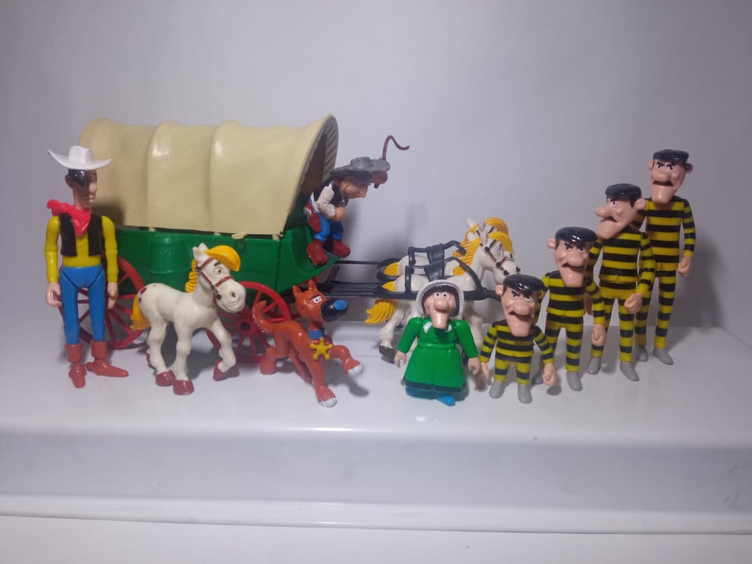 11 Nice Collectible Figures and CARAVAN of LUCKY LUKE, From Various ...