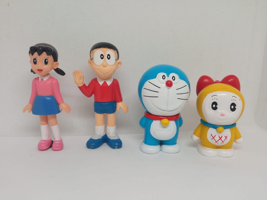4 Cute Collectible Figures of DORAEMON and Friends. - Etsy