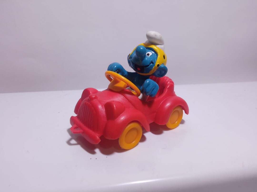 Nice Collectible Figure of SMURF and CAR, From PEYO From the 80s. - Etsy