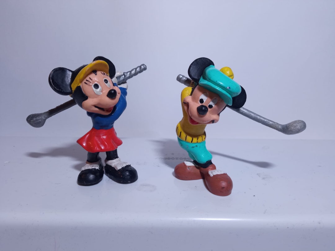 2 Nice Collectible Figures of MICKEY and MINNIE Playing GOLF. - Etsy