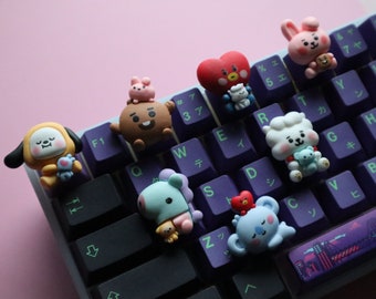 BTS & BT21 Inspired Fan Art Mouse Pads Koya, Mang, RJ, Shooky, Chimmy ...