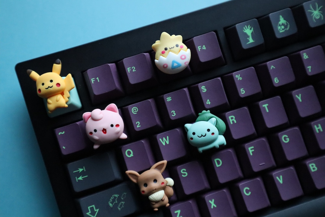 Kawaii Pokemon Keycaps | Pikachu | Eevee | Togepi | Jigglypuff - Etsy