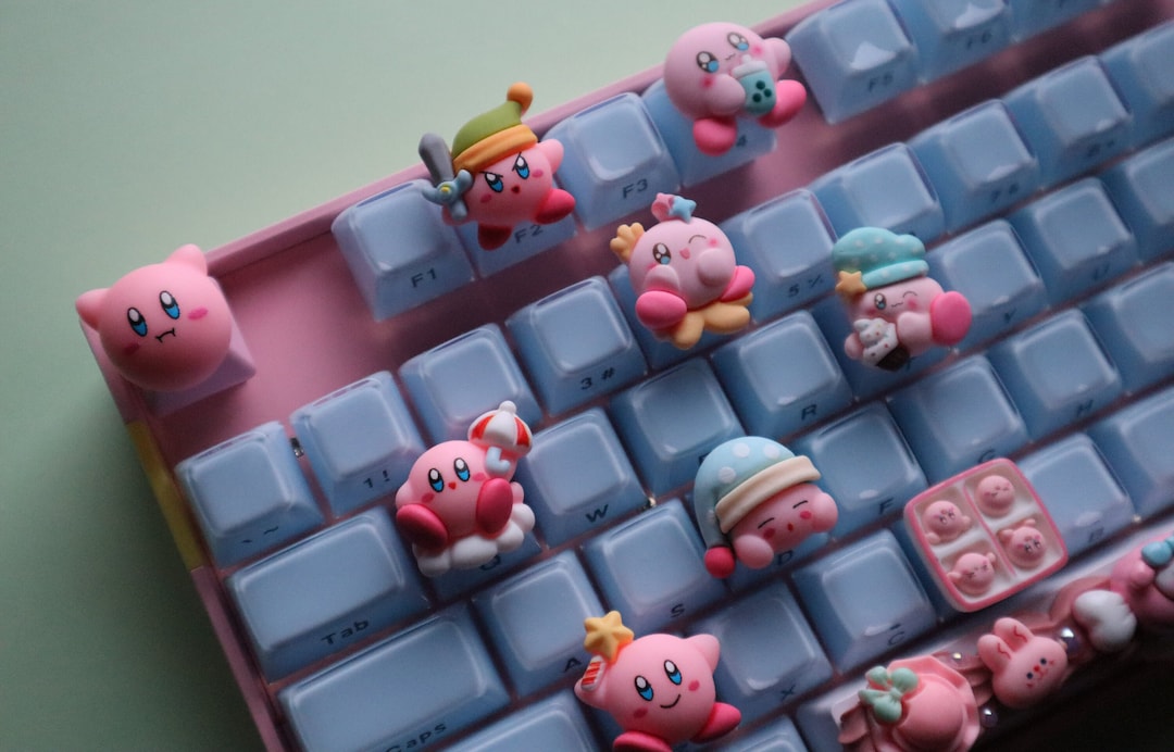 Cute Kirby Keycaps | Many Variations - Etsy