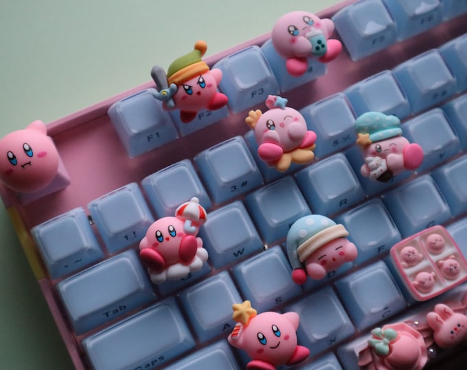 Cute Kirby Keycaps | Many Variations - Etsy