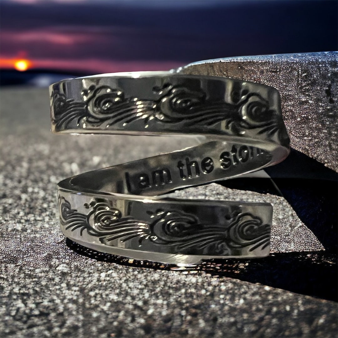 I Am the Storm Adjustable Bohemian Silver Ring, No Fear, Courage ...