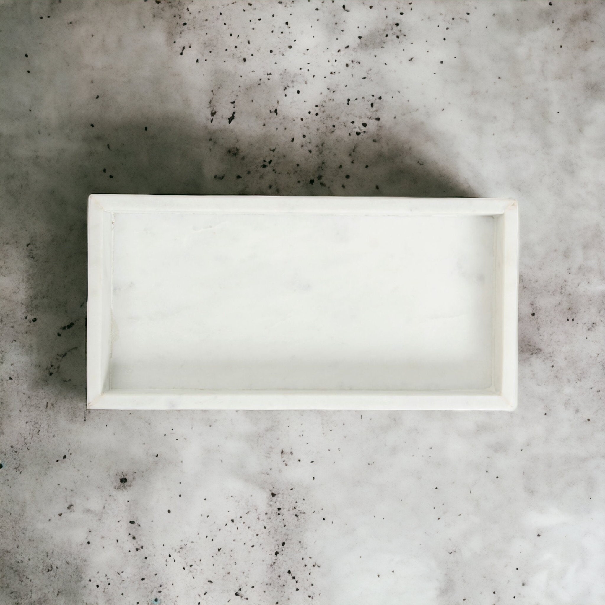 White Rectangular Marble Tray - Etsy