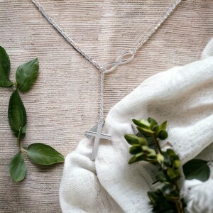 925 Sterling Silver Infinity Everlasting Love & Faith Cross Necklace - Etsy