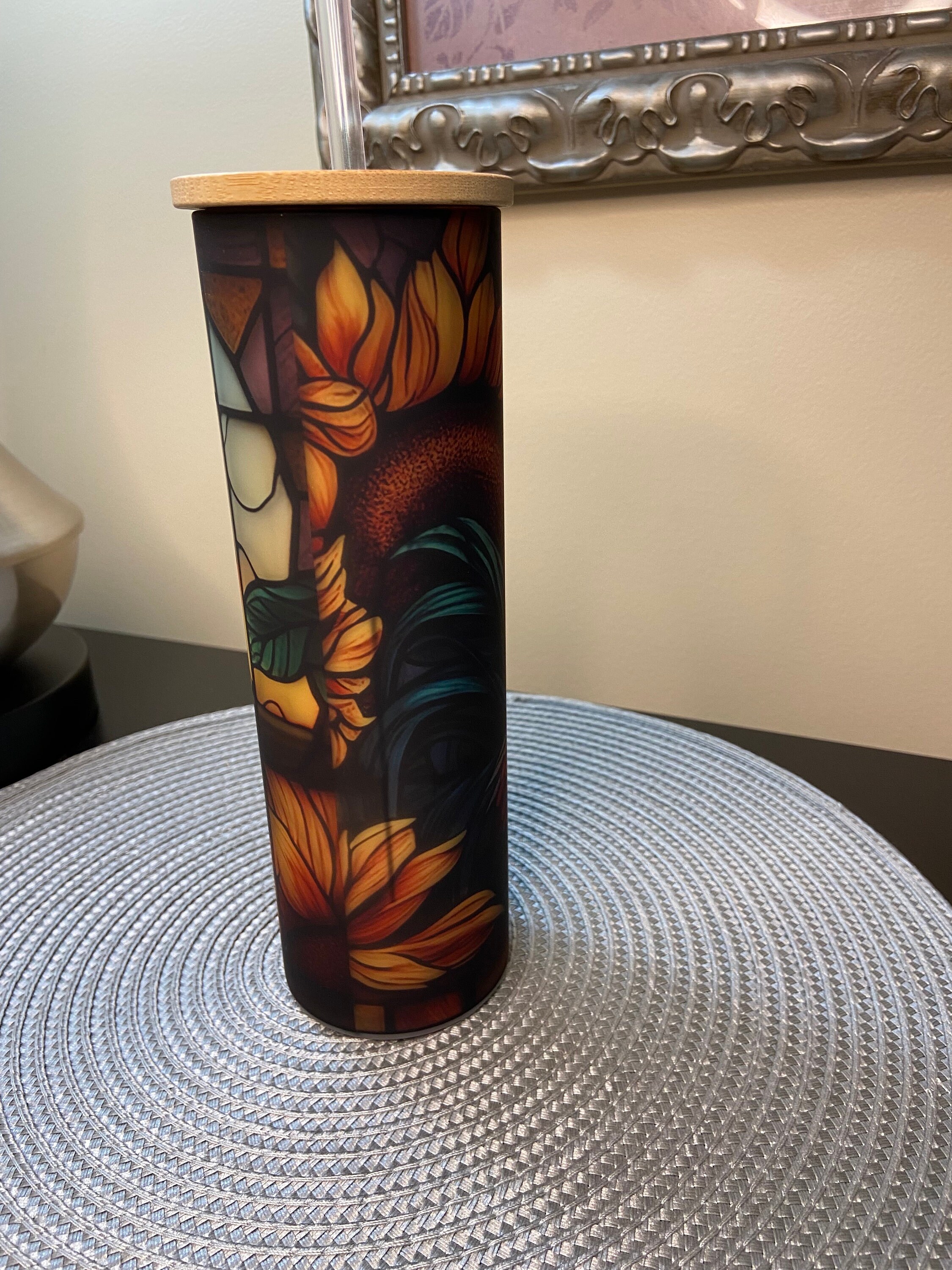 Stain Glass Chicken Libbey Style Drink Cup Fun Summer Design - Etsy