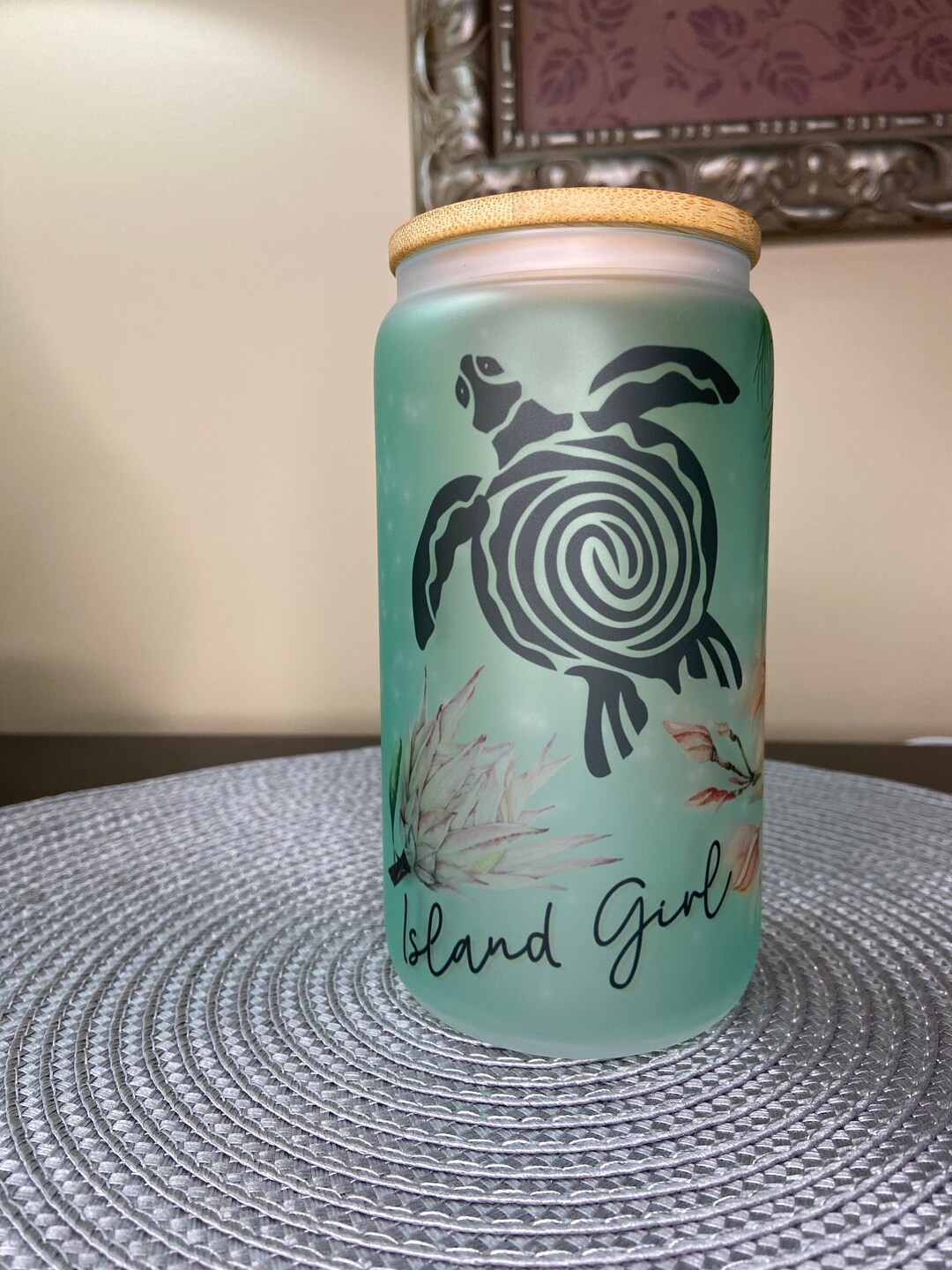 Island Girl Libbey Style Drink Cup Fun Summer Design Libbey - Etsy