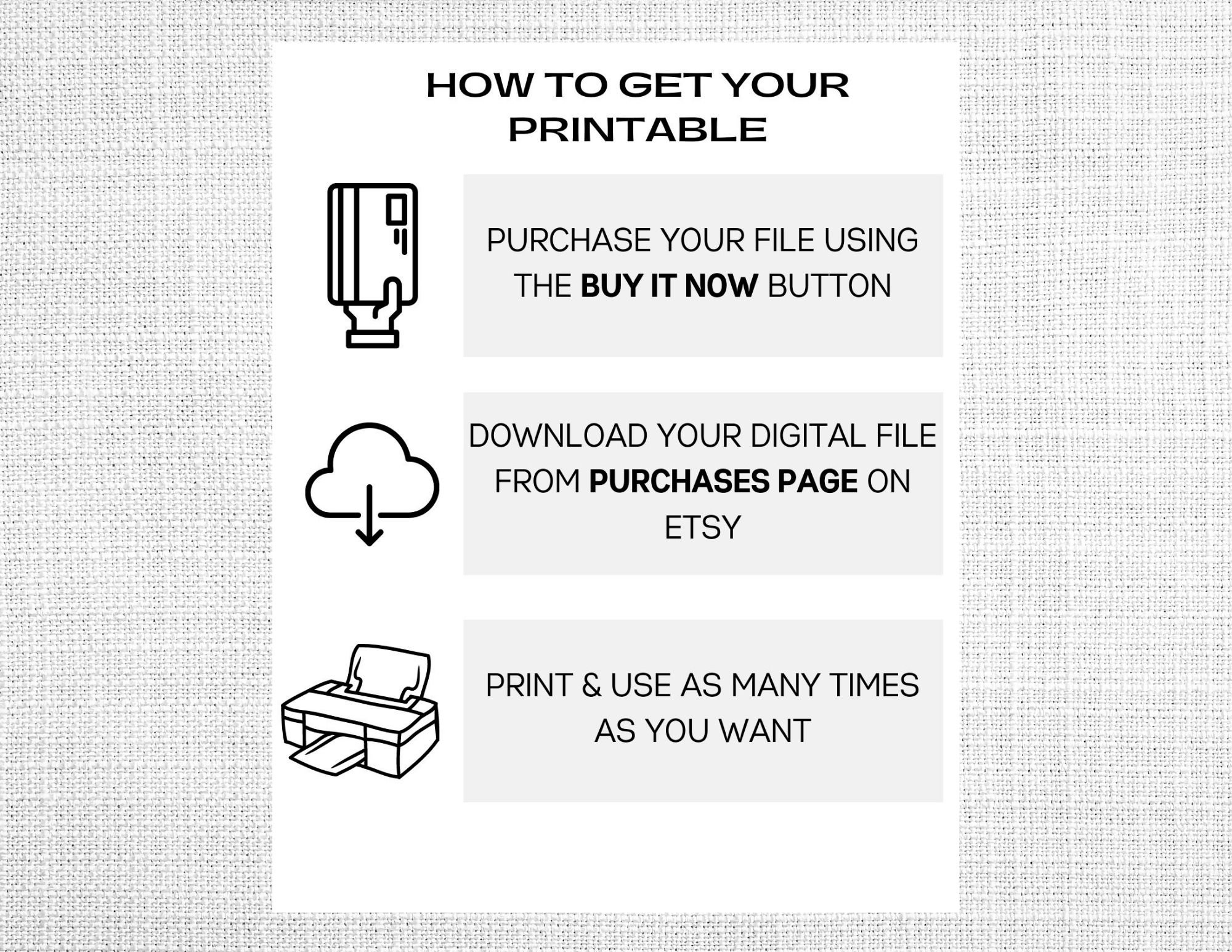 Meal Planner, Printable, Food Journal, Weekly Food Diary, Menu Plan ...