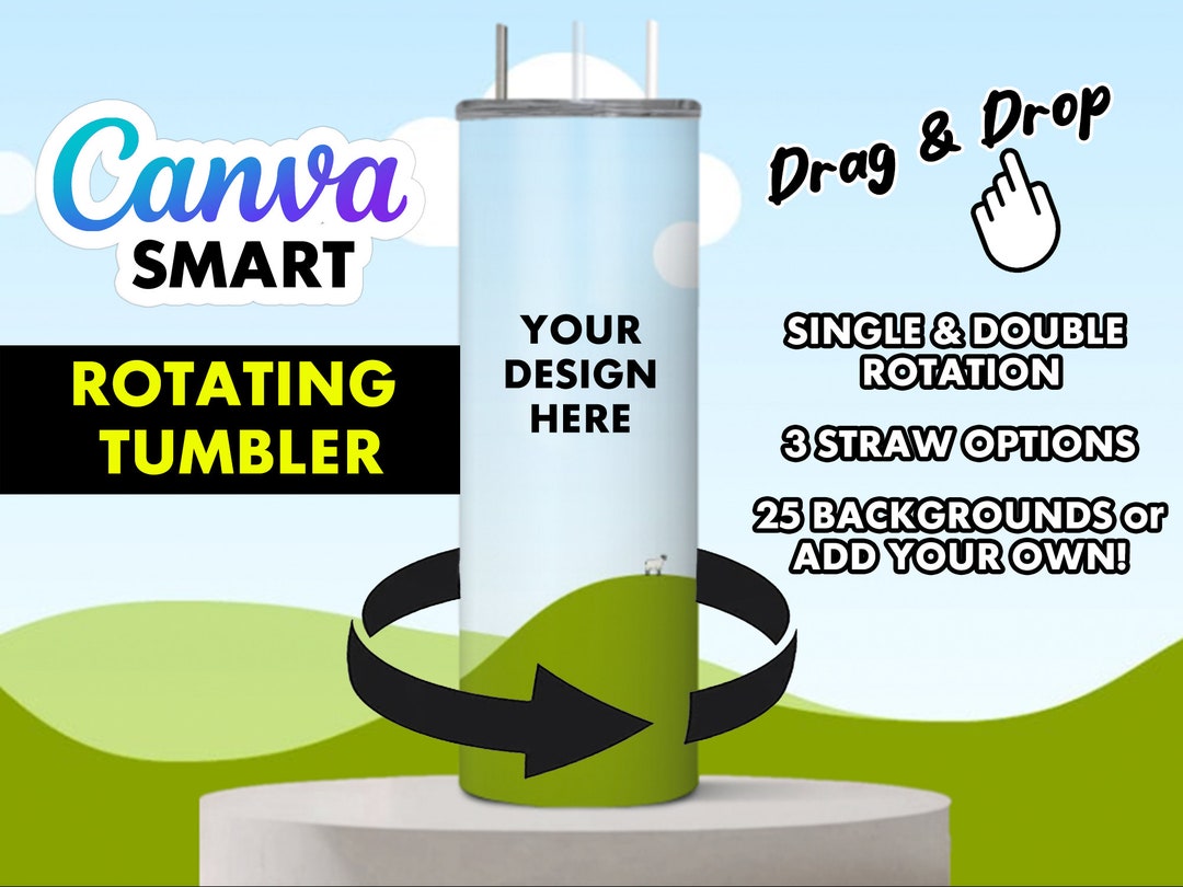 Animated Tumbler Canva Preset Mock up Template - Add Your Own ...