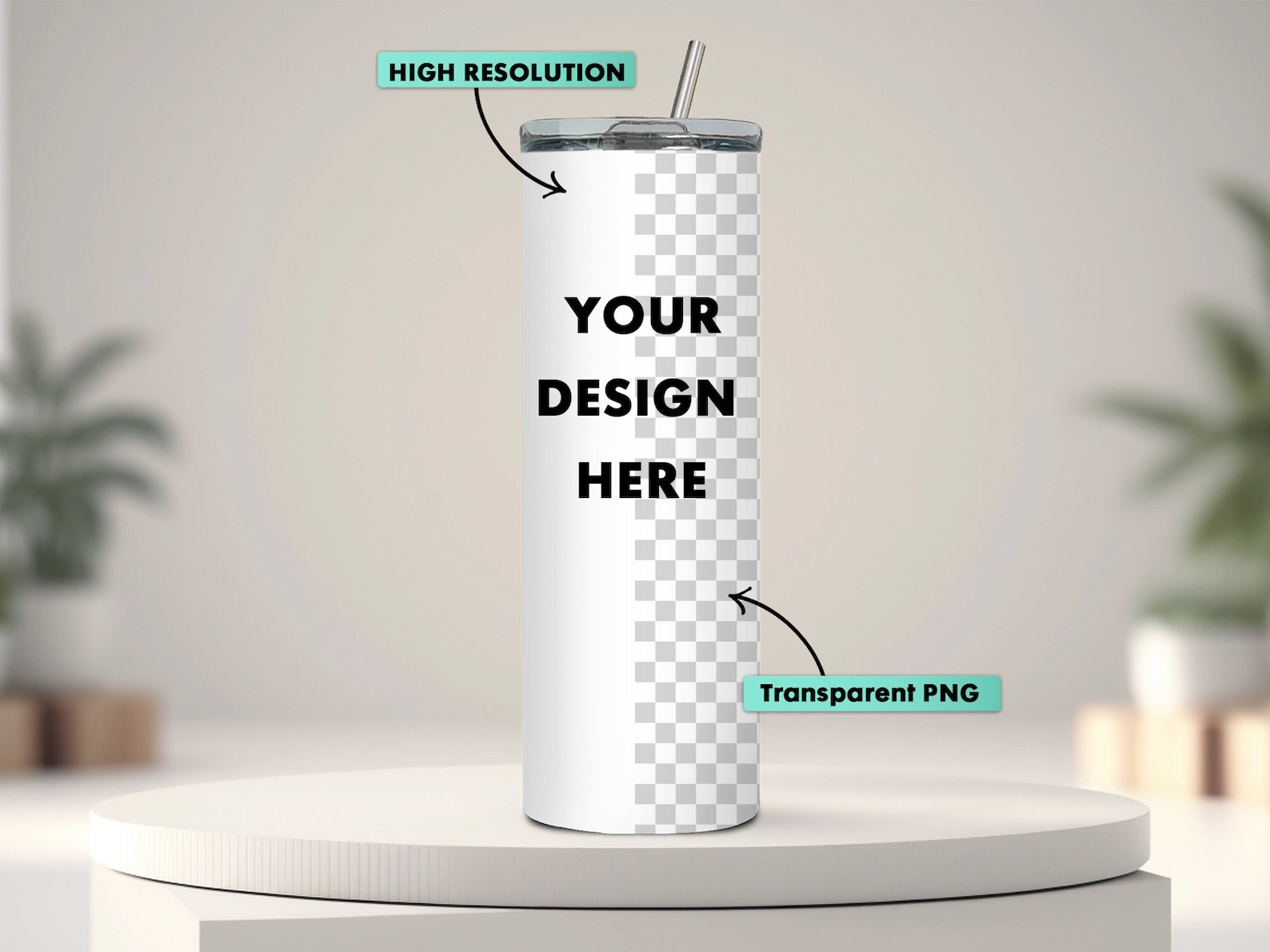 Animated Tumbler Canva Preset Mock up Template - Add Your Own ...