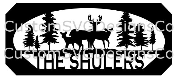 Custom Deer Scene SVG File - Etsy