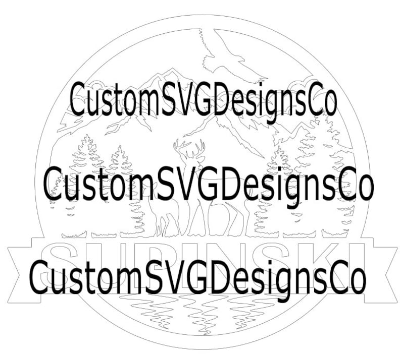 Custom Deer Scene SVG File - Etsy