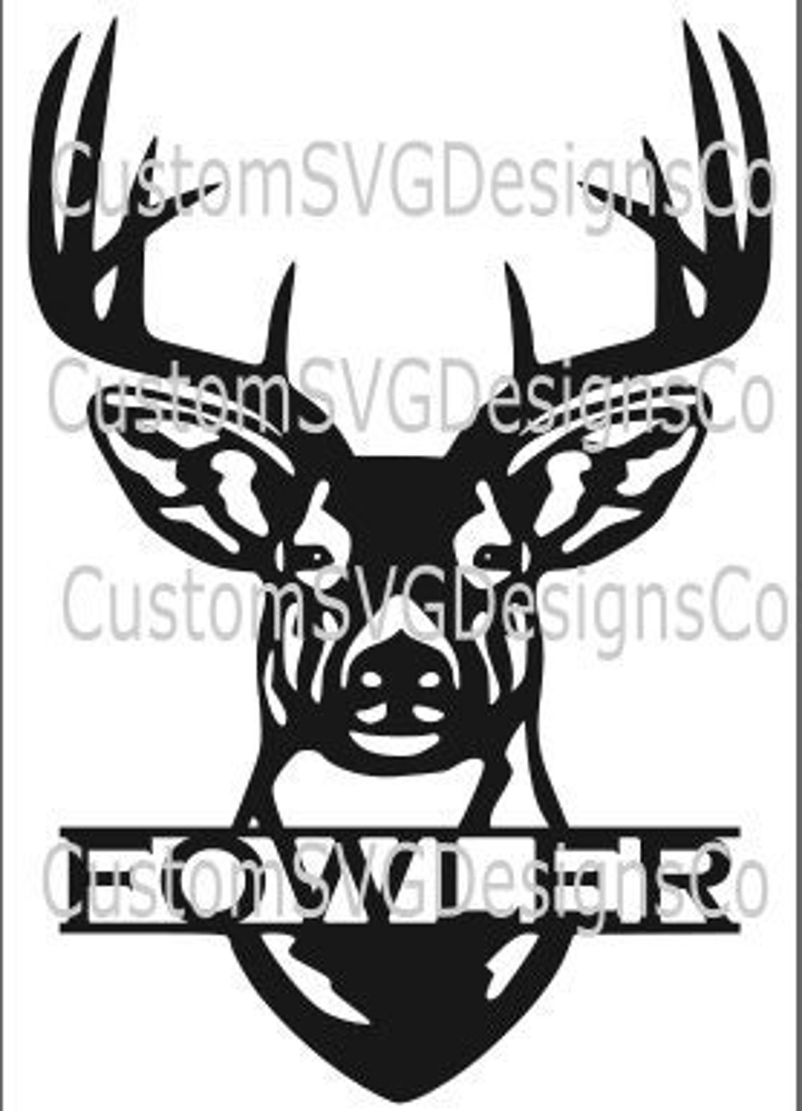 Custom Deer Head SVG File - Etsy