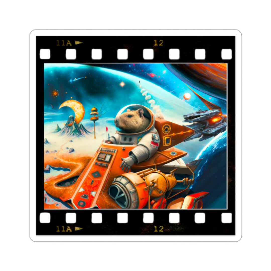 Capybara Stickers Capy in Space Awesome Capybara Kiss-cut Stickers ...