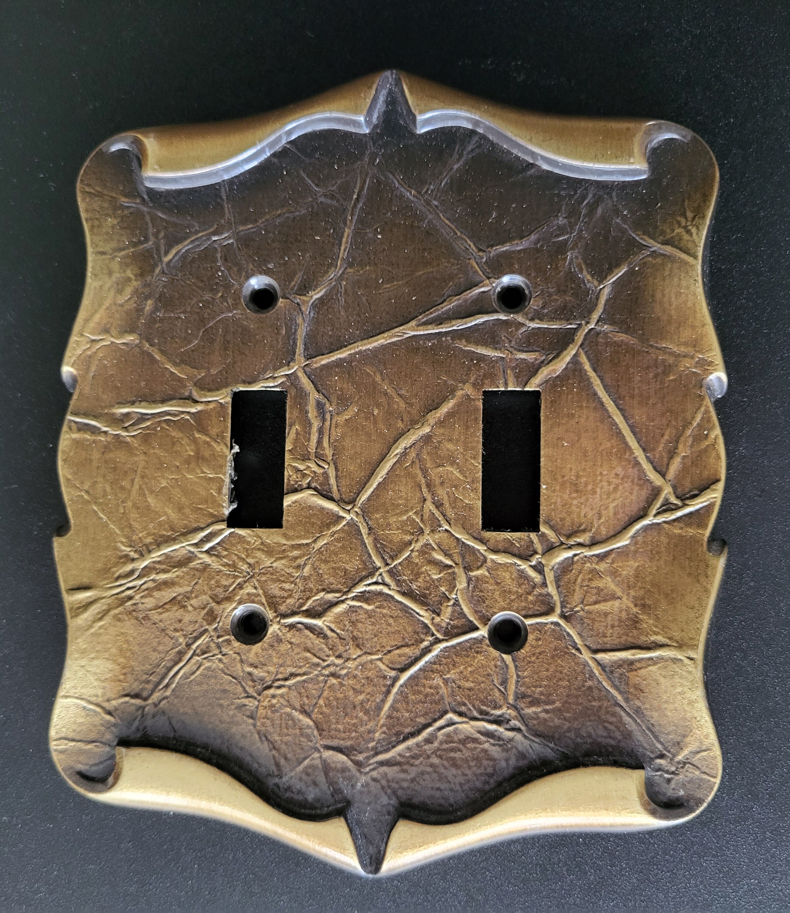 Brass Amerock Carriage House Quadruple 4 Switch Plate and Mixed Switch ...