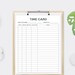 Time Card Printable, Employee Hours, Work Schedule Tracker, Work Log ...