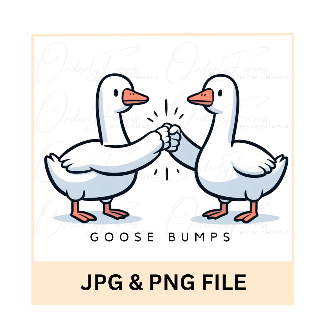 Goose Bumps, Funny Animal Art, Silly Goose PNG, Funny Animal JPG, Geese ...