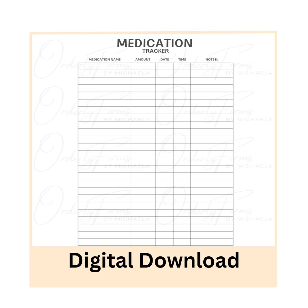 Medication Tracker, Health Organizer, Prescription Log, Medicine ...