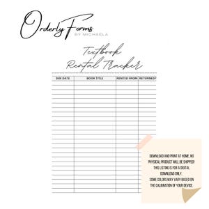 Textbook Rental Tracker, School Books, Textbook Tracker, Teacher ...