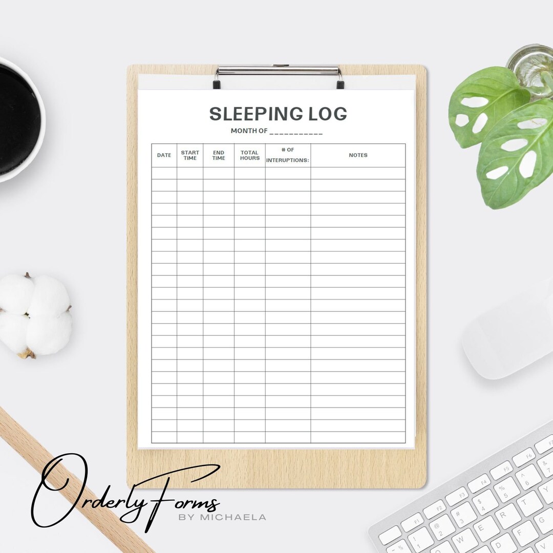 Sleeping Log, Sleep Tracker, Health and Wellness, Care Taker, Newborn ...