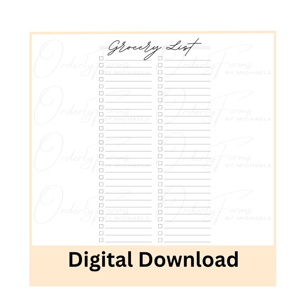 Grocery List, Shopping List, Meal Planner, Grocery Log, Shopping ...