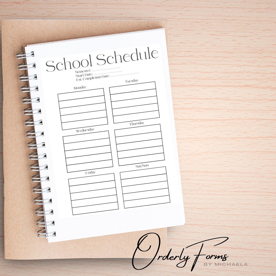 School Schedule, Semester Planner, Class Schedule, Academic Planner ...