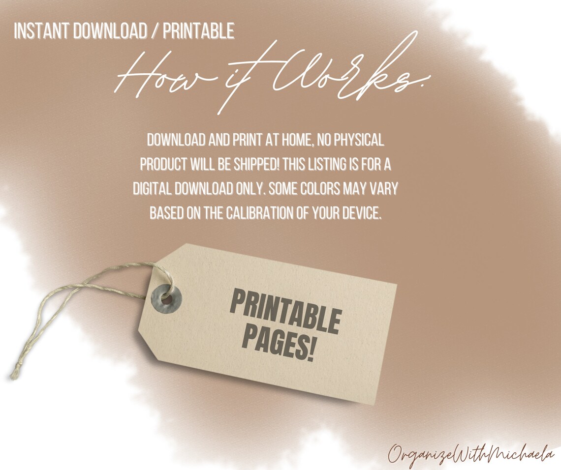 GOALS BINDER 24 Pages digital Download - Etsy