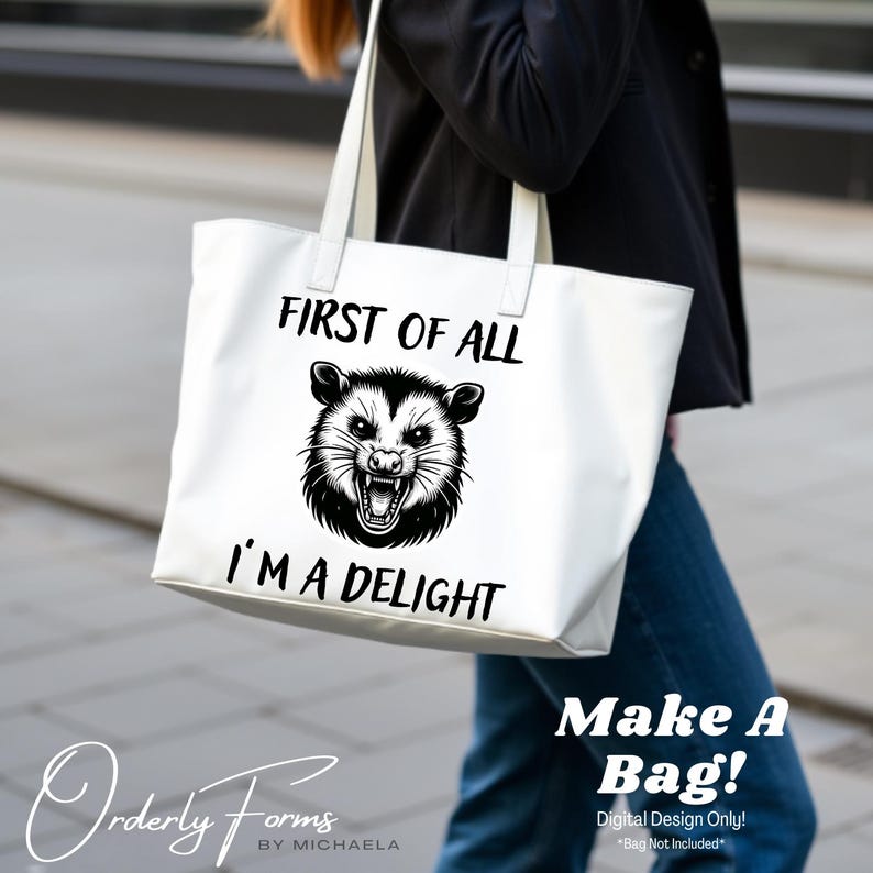 First of All I'm a Delight, Possum Lover, Animal Art PNG, Possum Decor ...