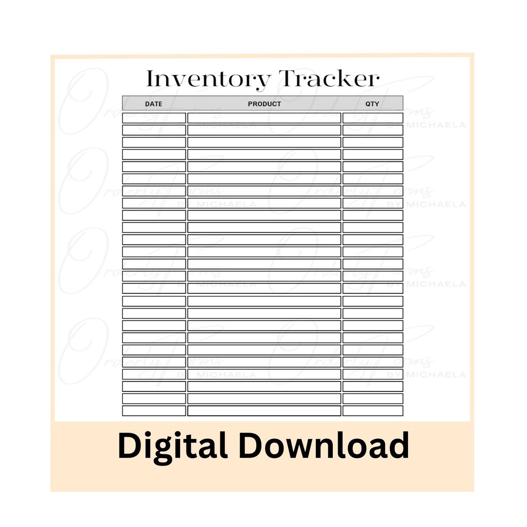 Inventory Tracking, Stock Management, Inventory Log, Business Organizer ...