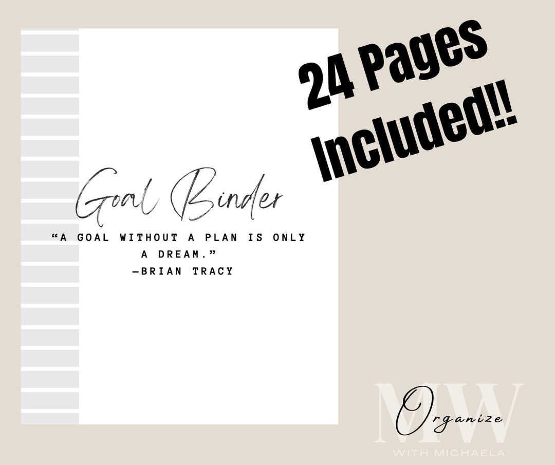 GOALS BINDER 24 Pages digital Download - Etsy