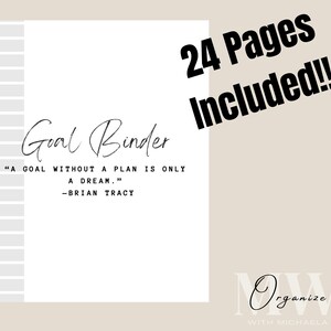 GOALS BINDER 24 Pages digital Download - Etsy
