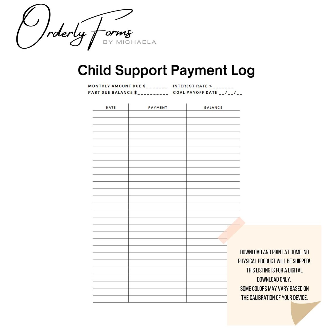 Child Support Tracker, Payment Tracker, Financial Planner, Expense ...