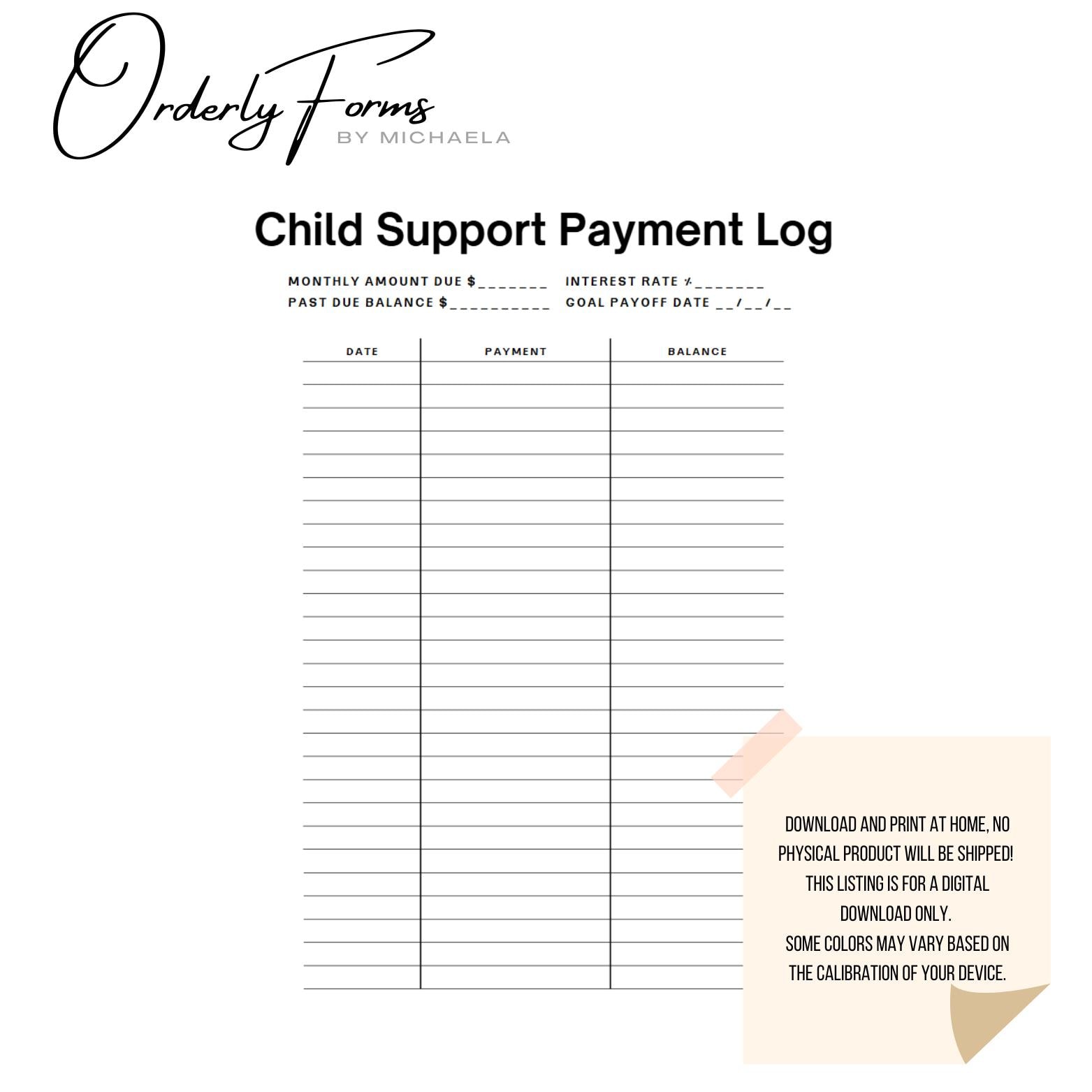 Child Support Tracker, Payment Tracker, Financial Planner, Expense ...