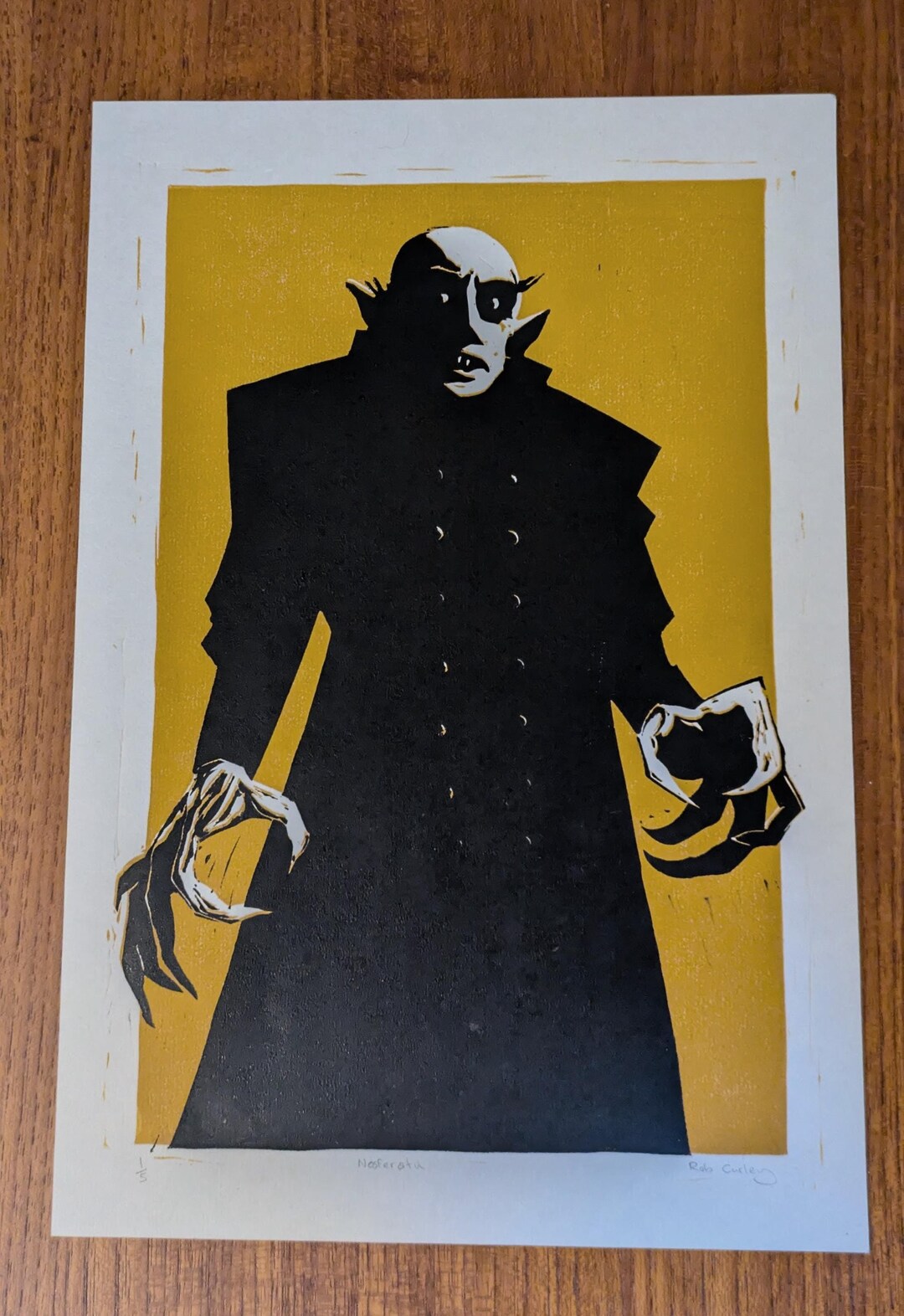 Nosferatu 1922 Original Relief Print. Hand Carved & Printed Onto ...