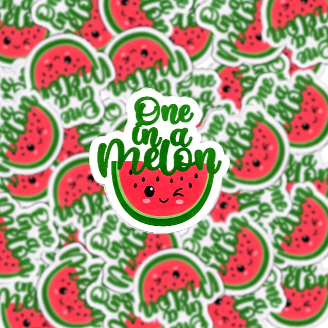 One in a Melon Pink Vinyl Sticker | Watermelon Sticker | First Birthday ...