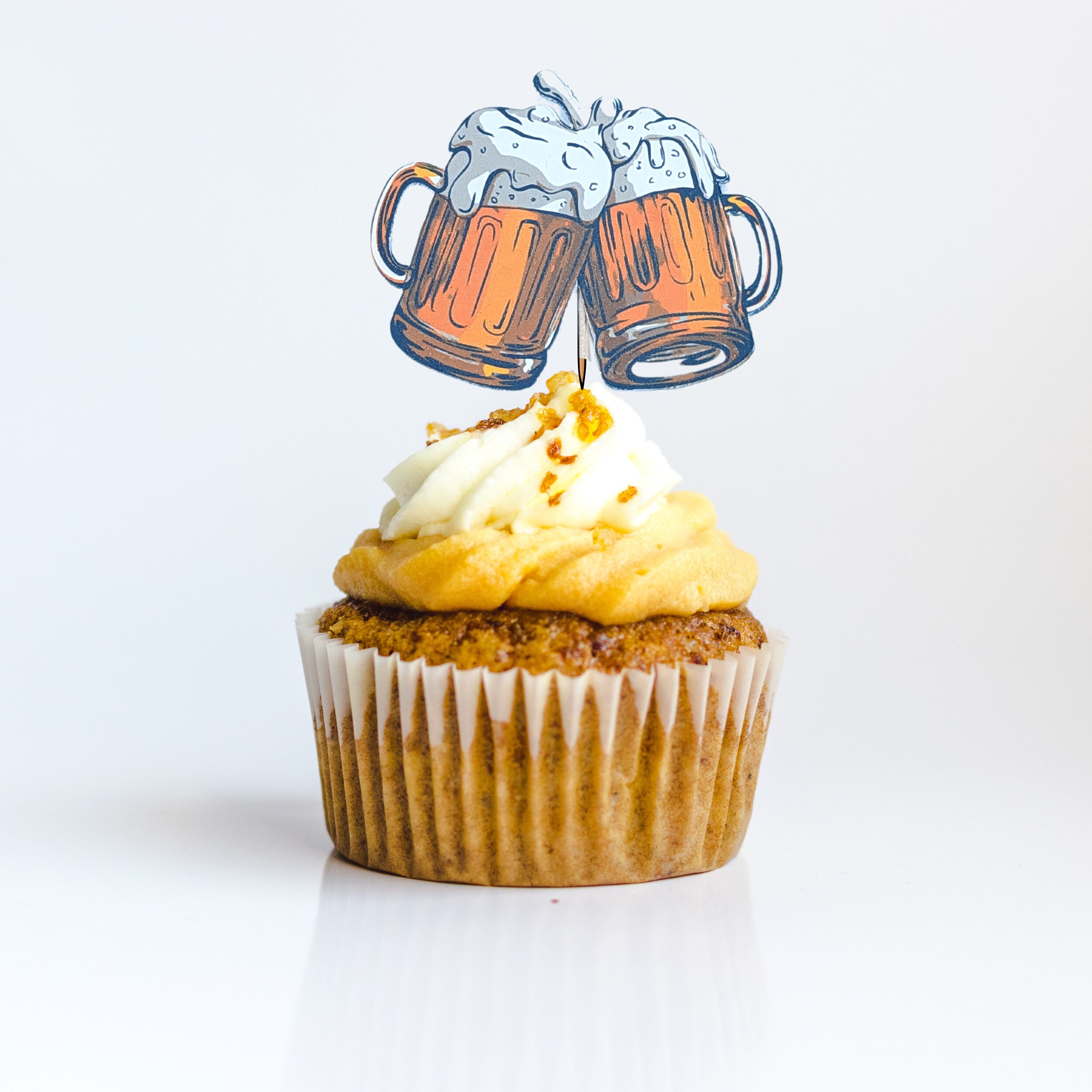 Beer Cupcake Toppers Beer Themed Cupcake Topper Adult Birthday Cupcake ...