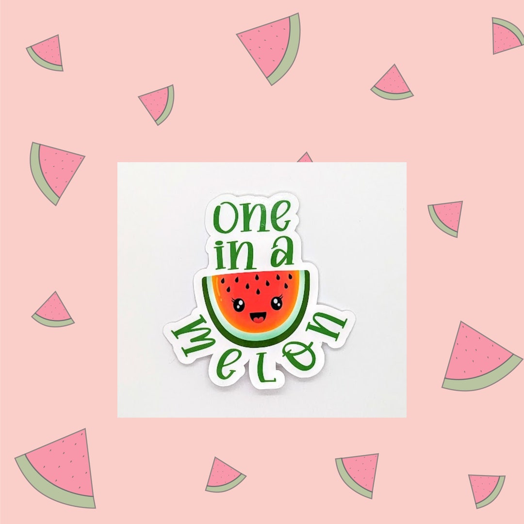 One in a Melon Red Vinyl Sticker Watermelon Sticker First Birthday ...