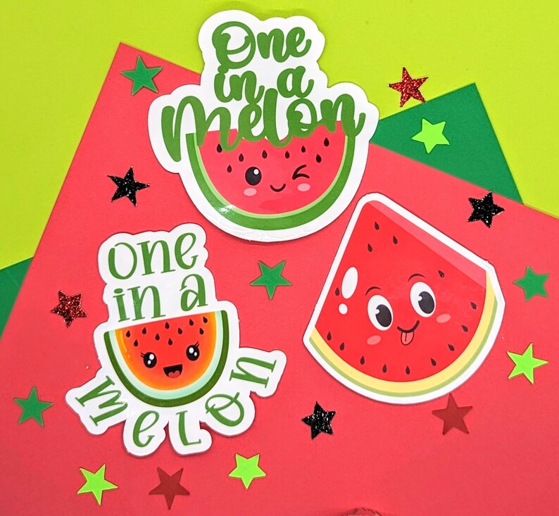 One in a Melon Pink Vinyl Sticker | Watermelon Sticker | First Birthday ...