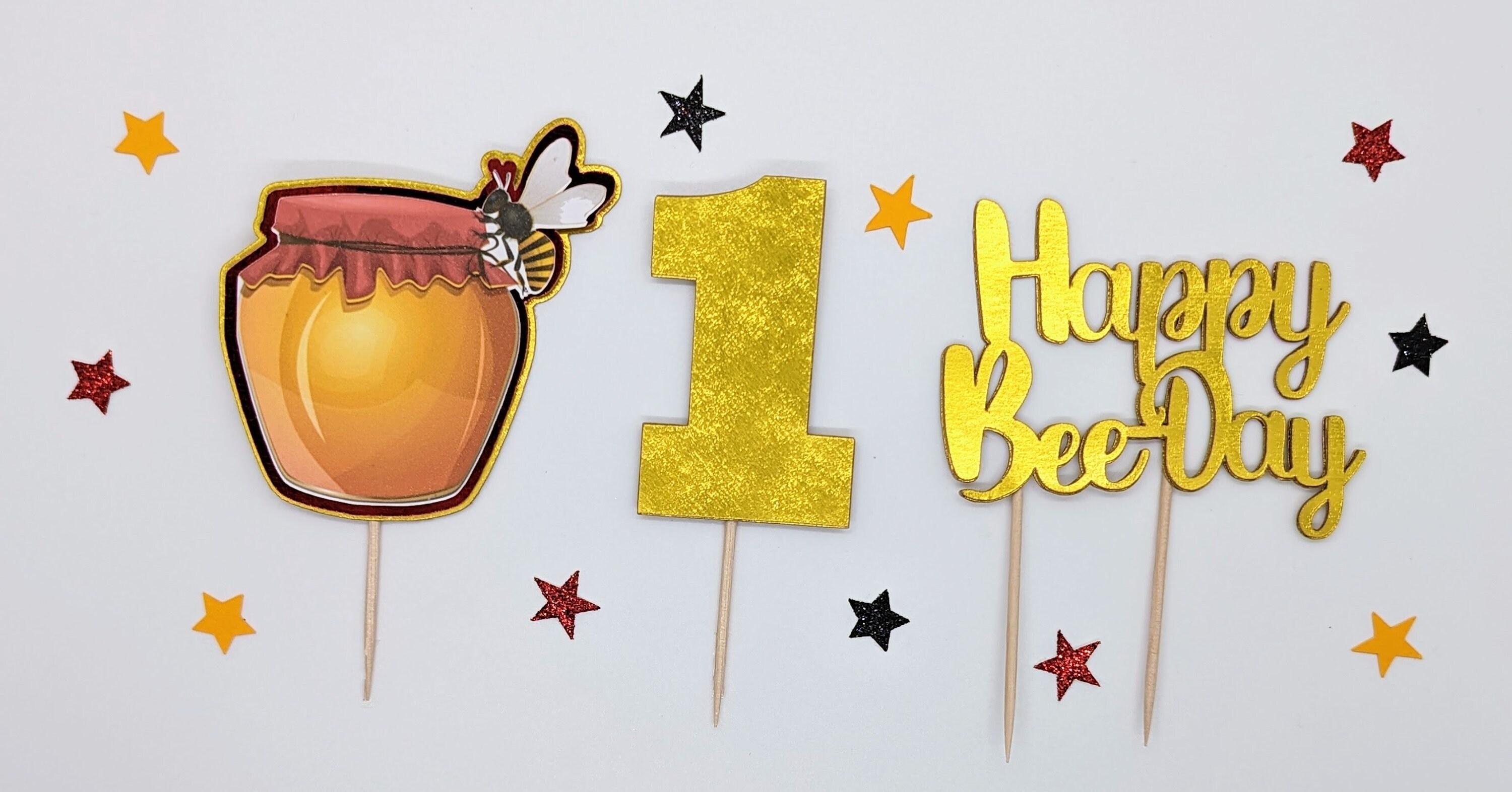First Bee Day Cake Topper 1st Birthday First Birthday Cake Topper Bee ...