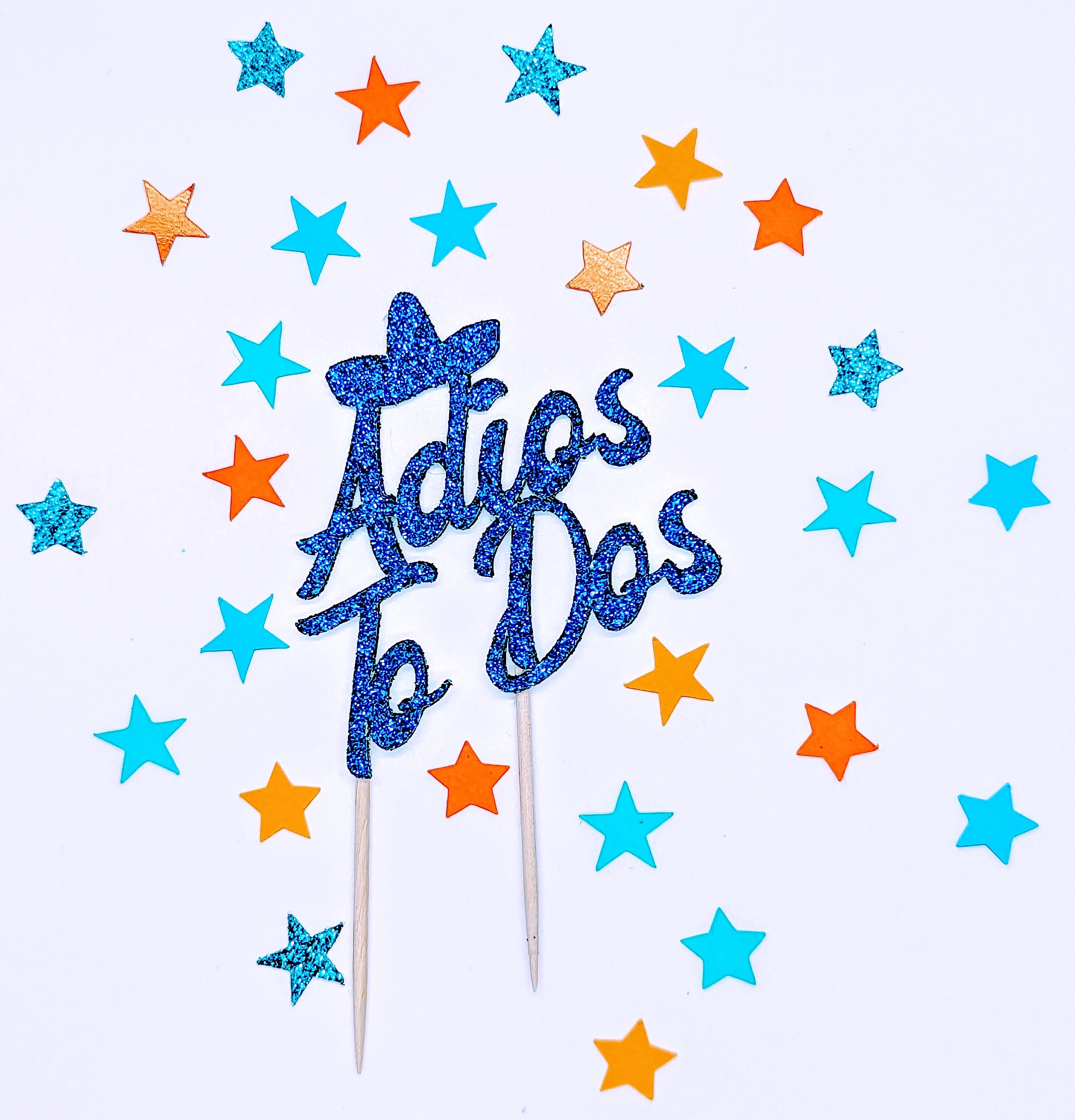 Adios to Dos Glitter Birthday Cupcake Toppers Fiesta Themed Cupcake ...